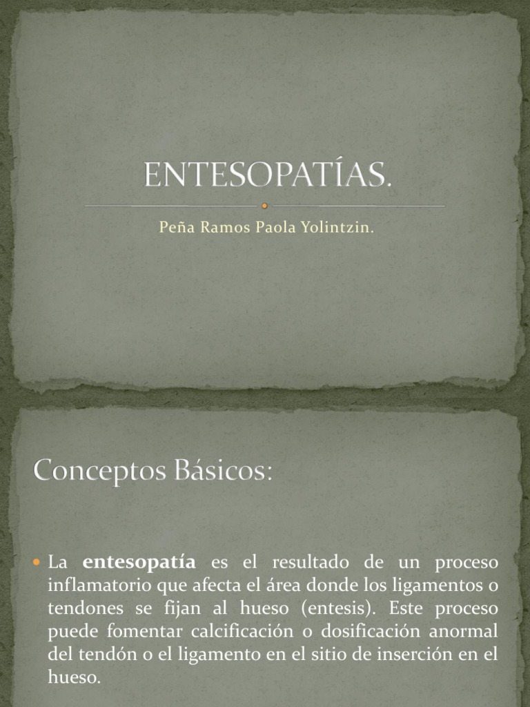 ENTESOPATÍAS | PDF | Hueso | Estrés (biología)