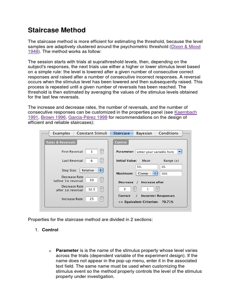 Staircase Matlab Code | PDF | Psychophysics | Mean