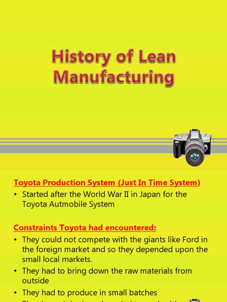 History of Lean Manufacturing | PDF | Lean Manufacturing | Industries