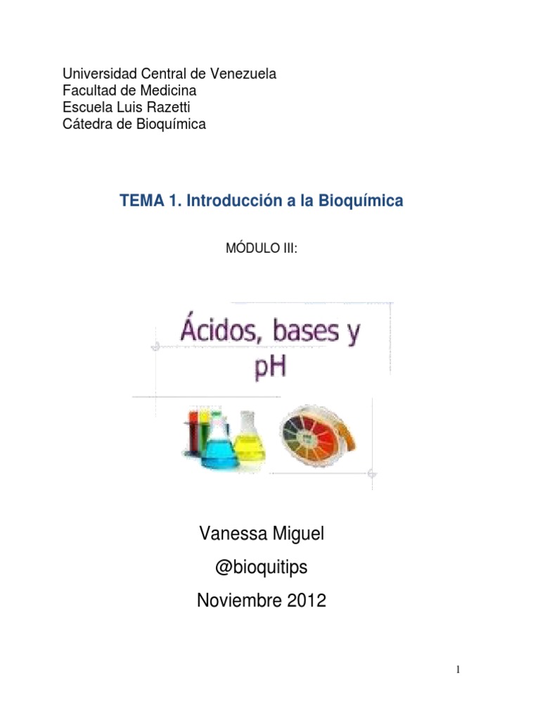 Bioquimica | PDF | Solución tampón | Ph