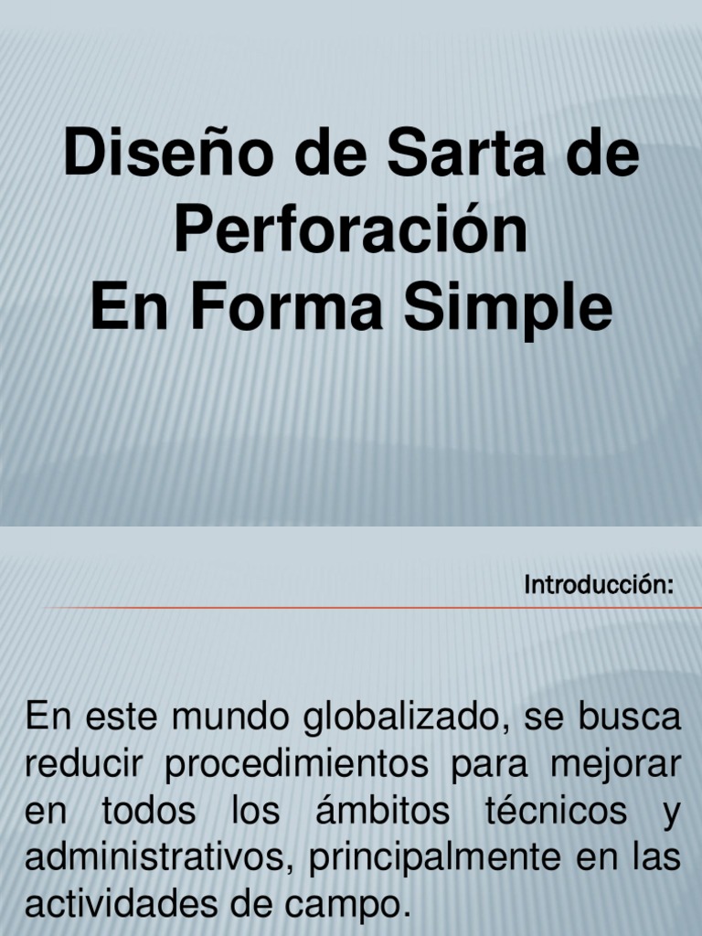 Diseño de Sarta | PDF | Estrés (Mecánica) | Tubería (transporte de fluidos)