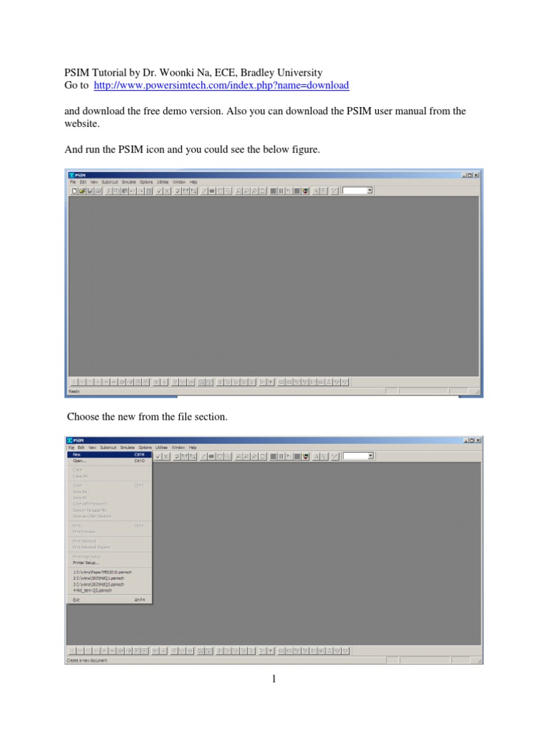 PSIM Tutorial by DR Na | Download Free PDF | Electrical Network | Rectifier