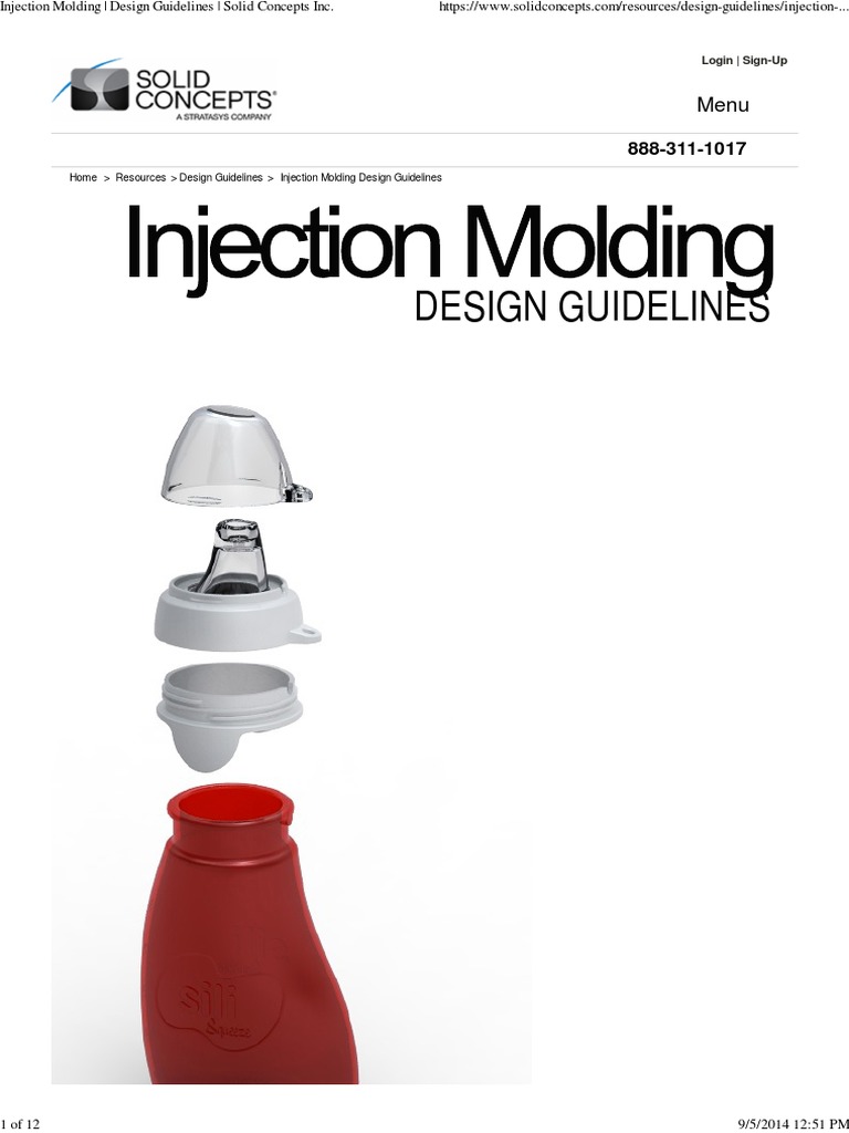 Injection Molding - Design Guidelines - Solid Concepts Inc | PDF ...