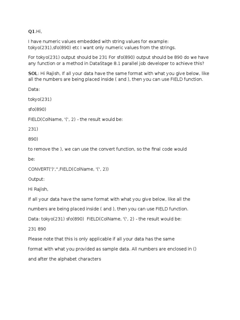 Usefull Stuff Datastage Pdf Parameter Computer Programming Database Index