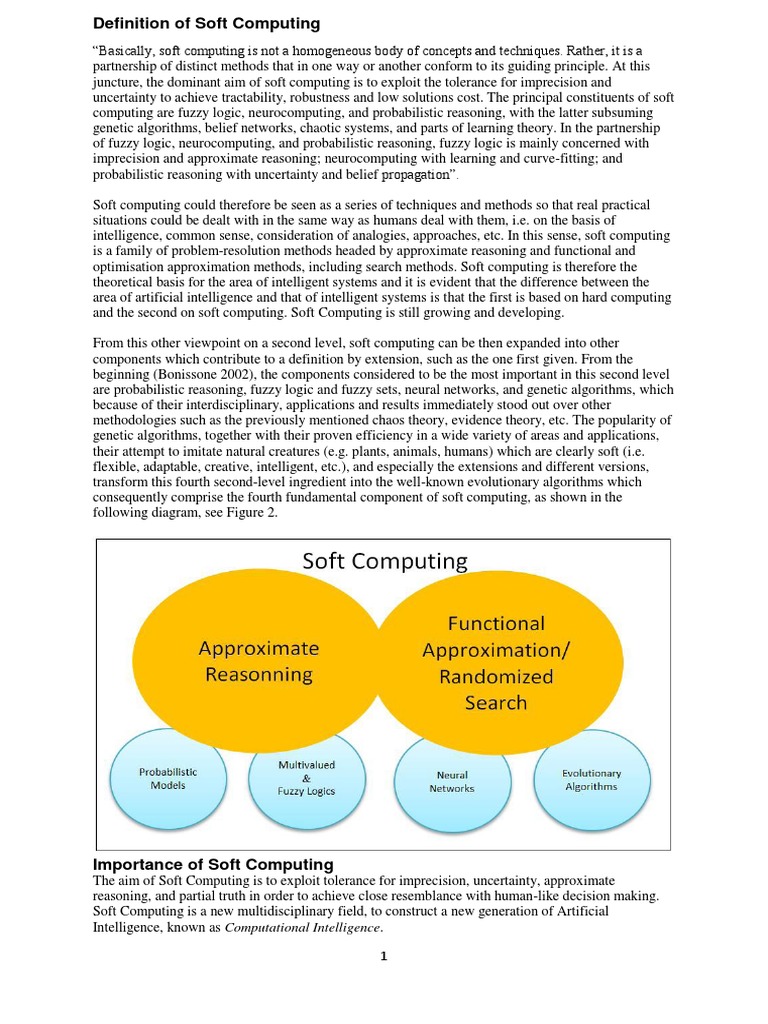 Definition of Soft Computing | PDF | Neuron | Fuzzy Logic
