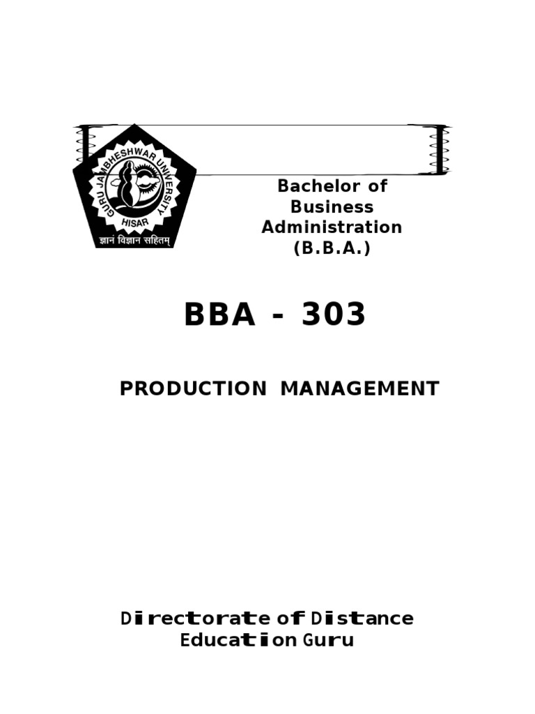 Production Management | PDF | Operations Management | Strategic Management
