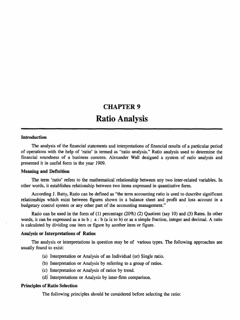 Chapter 9 Ratio Analysis PDF | PDF
