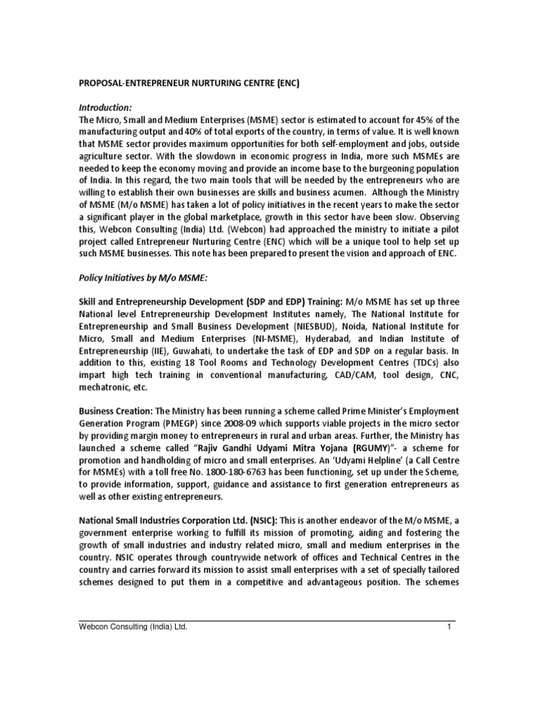 MSME Proposal Ver 2 | PDF | Entrepreneurship | Small And Medium Sized Enterprises