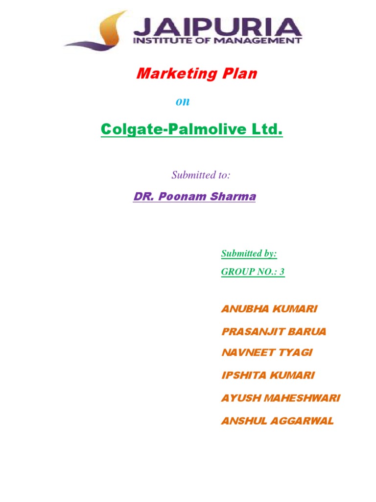 Colgate Marketing Plan | PDF | Brand | Marketing