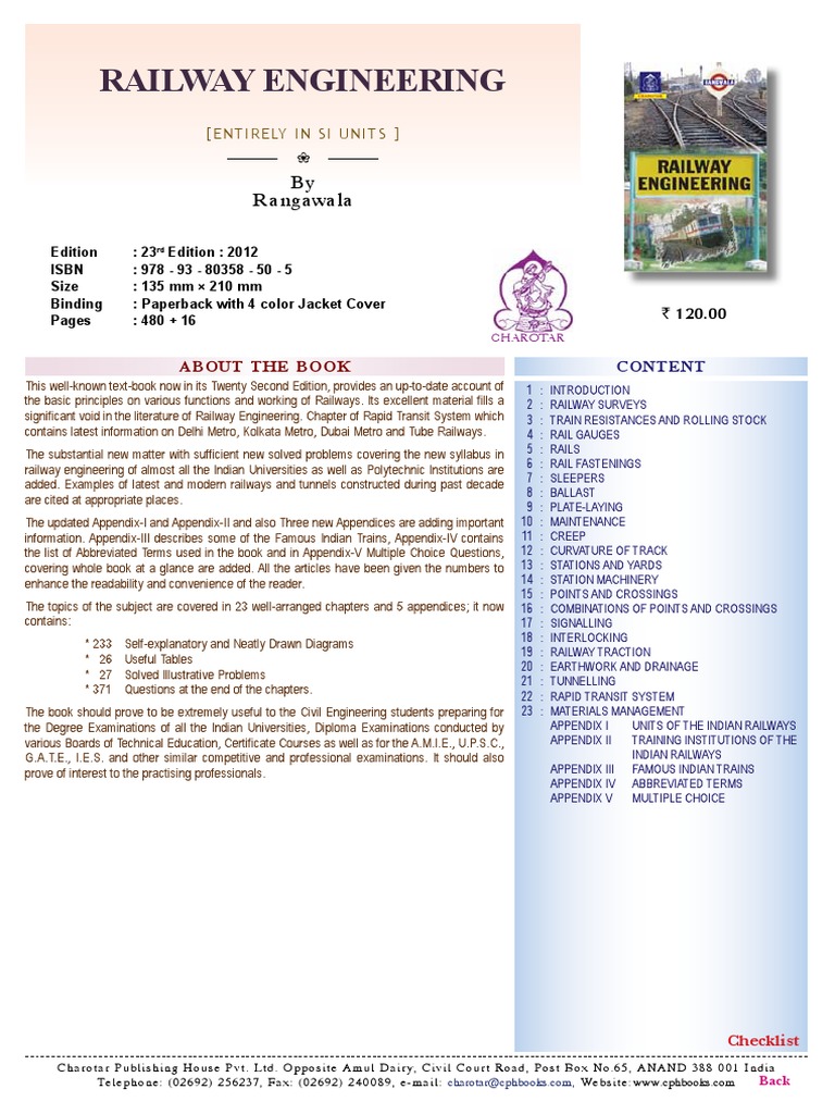 Railway Engineering PDF | PDF | Track (Rail Transport) | Rail Transport