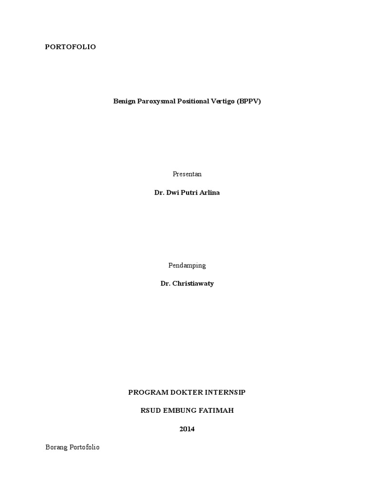 Vertigo Perifer | PDF