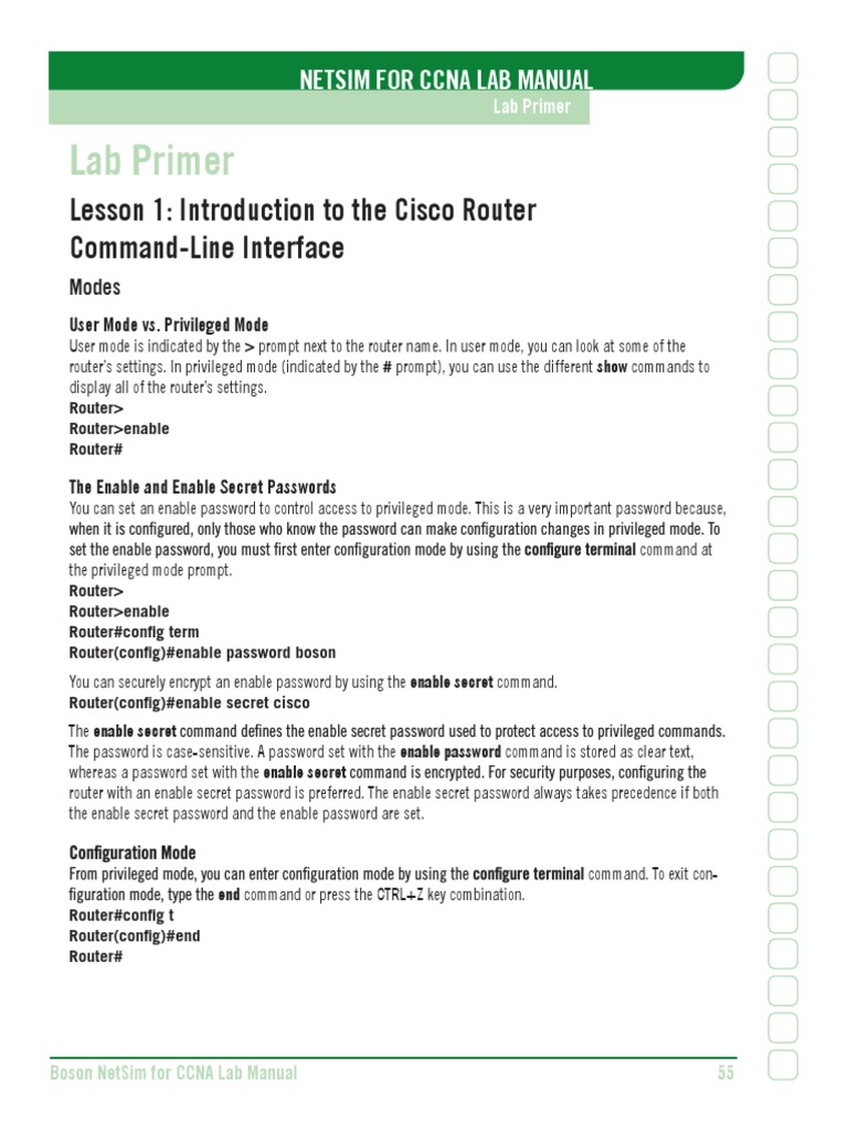 Introduction To Routers Command Line | PDF | Routing | Router (Computing)