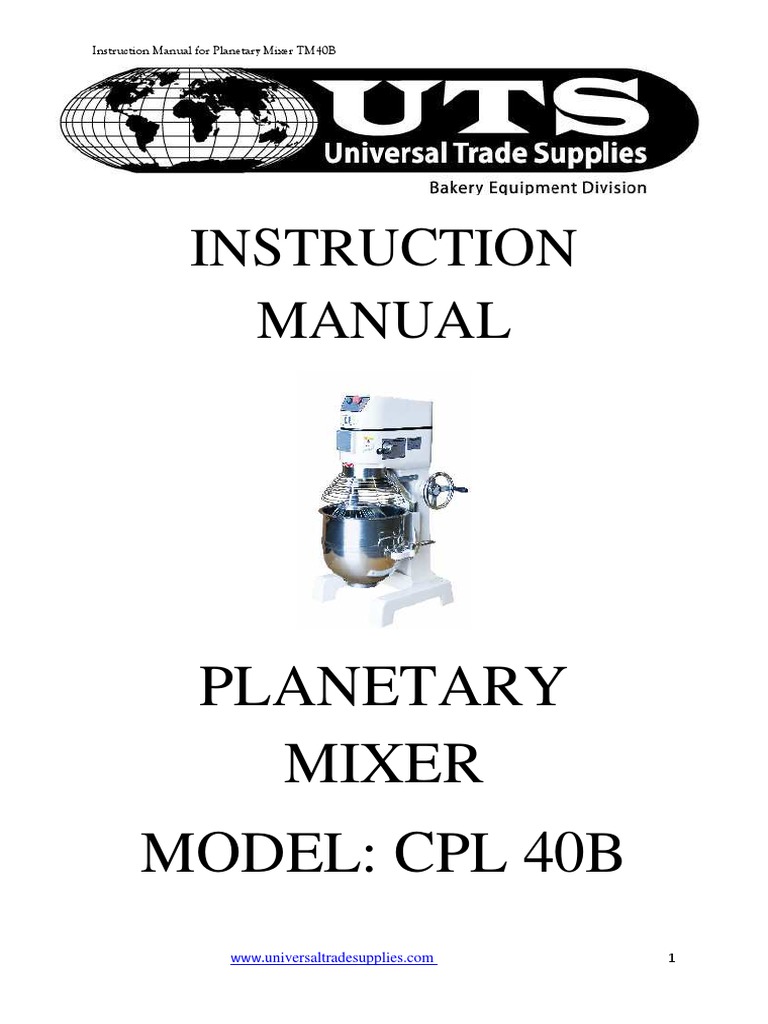 CPL 40 CPL 40 20 | PDF | Mixer (Cooking) | Elevator