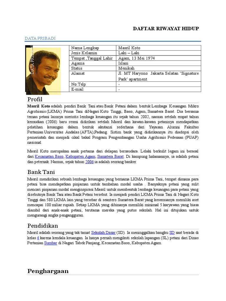 CV Masril Koto | PDF