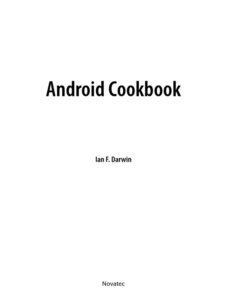 Android Cookbook | PDF