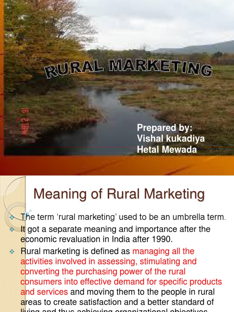 Rural Marketing Final | Economy Of India | Brand