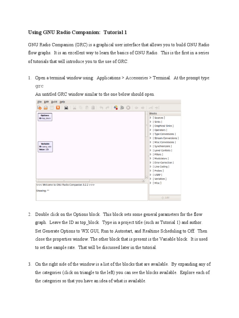 Gnu Radio Tutorial | PDF | Sampling (Signal Processing) | Scope (Computer Science)