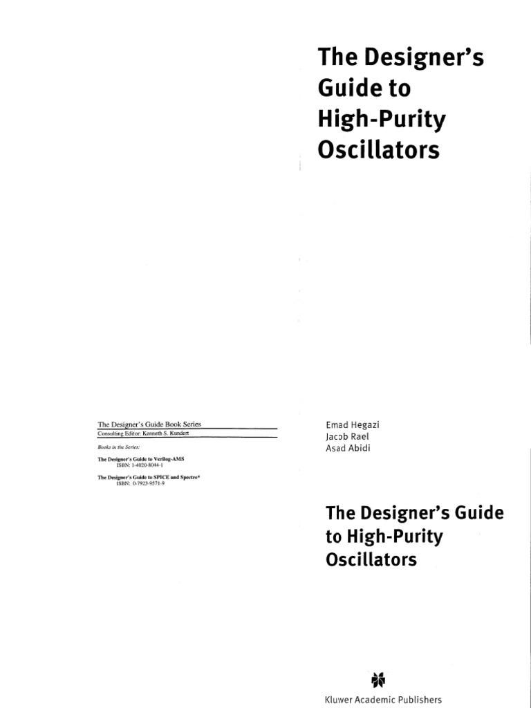 (Hegazi&Rael&Abidi) The Designer's Guide To High-Purity Oscillators PDF ...