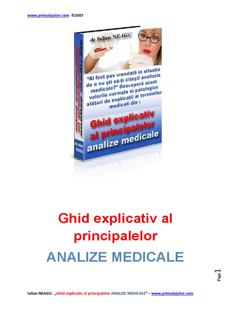 Ghid ANALIZE - MEDICALE | PDF