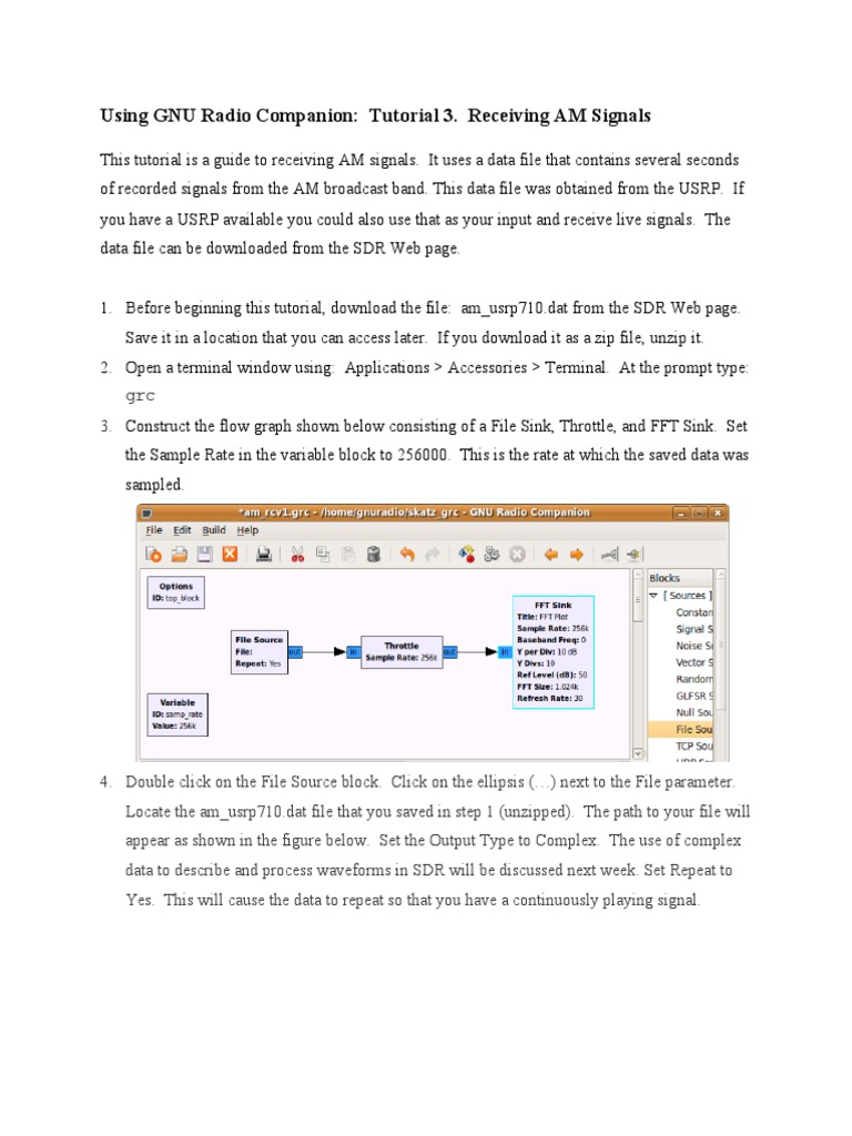 Gnuradio Tutorial 3 | PDF | Sampling (Signal Processing) | Bandwidth (Signal Processing)