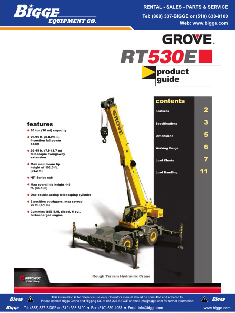 Rt530e Grove Crane | PDF | Transmission (Mechanics) | Truck
