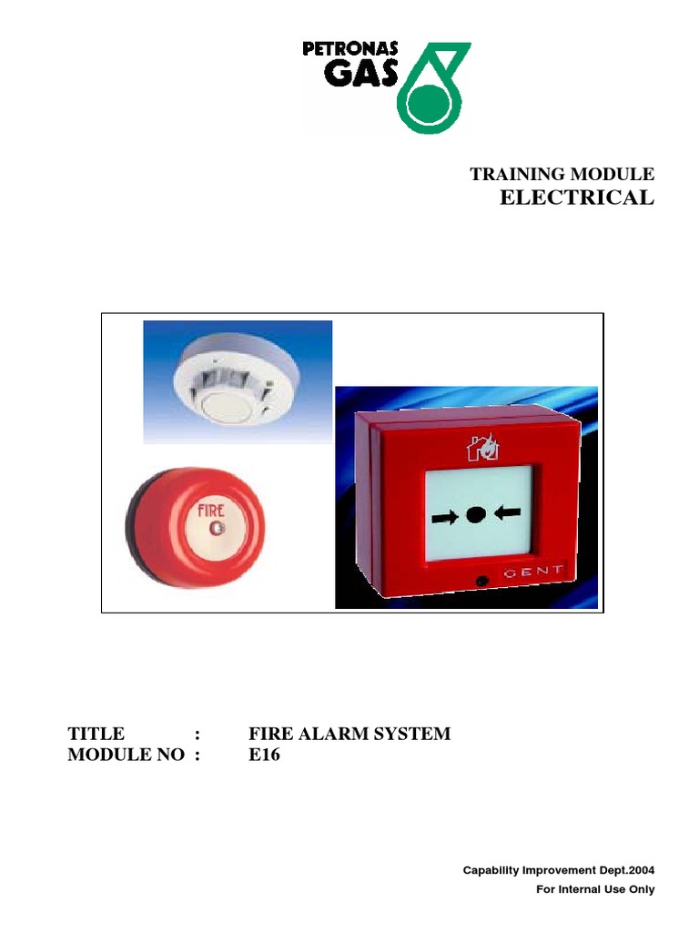 Module No E16 Fire Alarm System | PDF | Smoke | Detector (Radio)