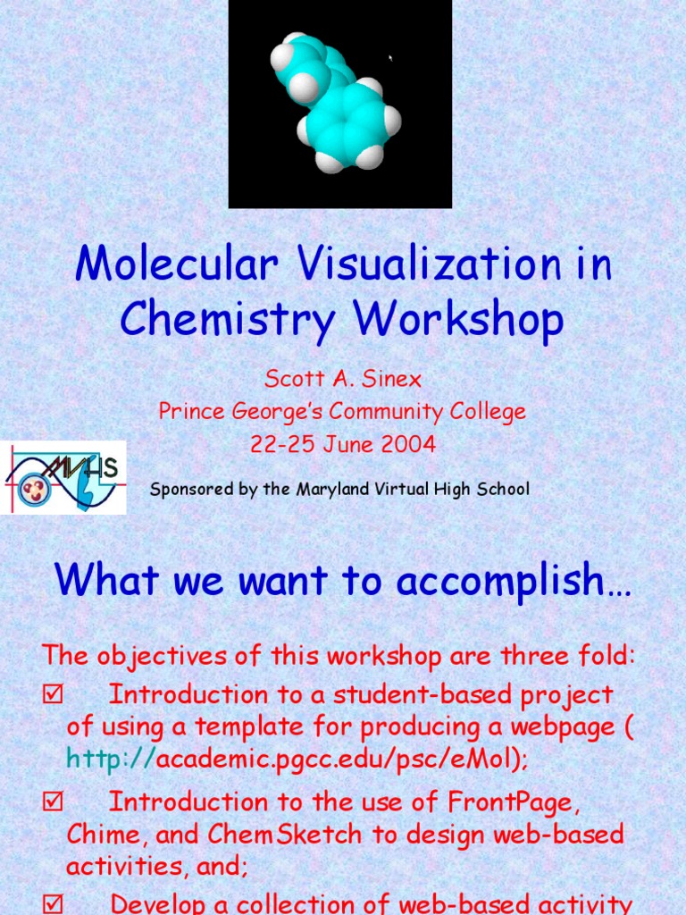 Molecular Visualization in Chemistry Workshop | Molecules | Web Page