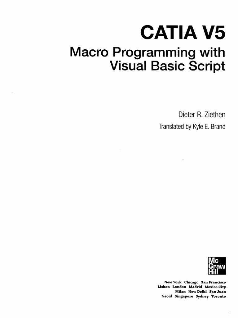 CATIA V5 Macro Programming With Visual Basic Script | PDF | Geometry ... CATIA V5 Macro Programming With Visual Basic Script | PDF | Geometry ...