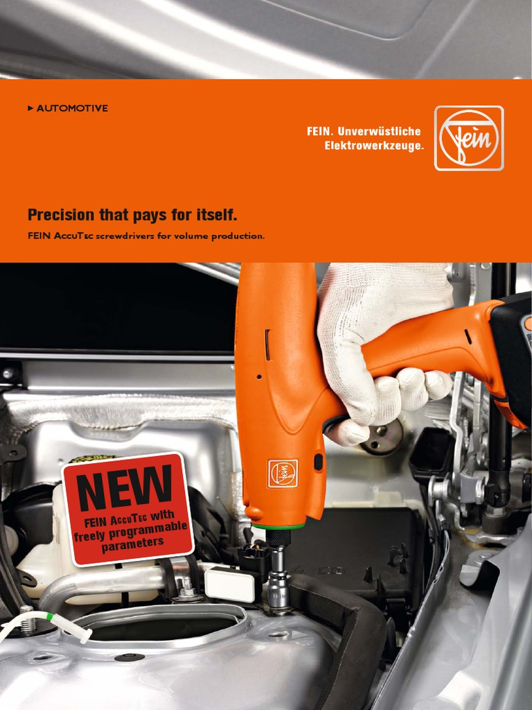 FEIN AccuTec Screwdrivers For Volume Production. | PDF | Battery ...
