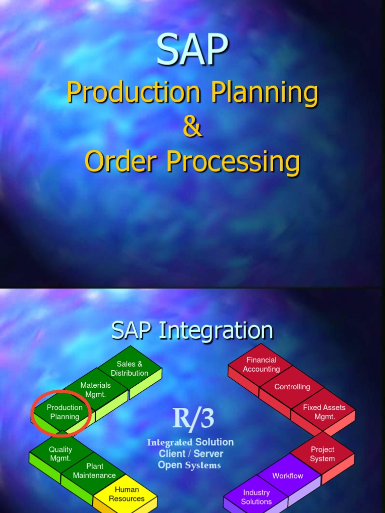 SAP PP Production Planning & Order Processing | PDF | Database ...