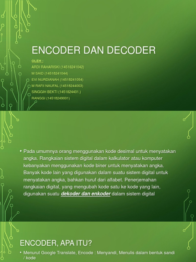 Encoder Dan Decoder | PDF