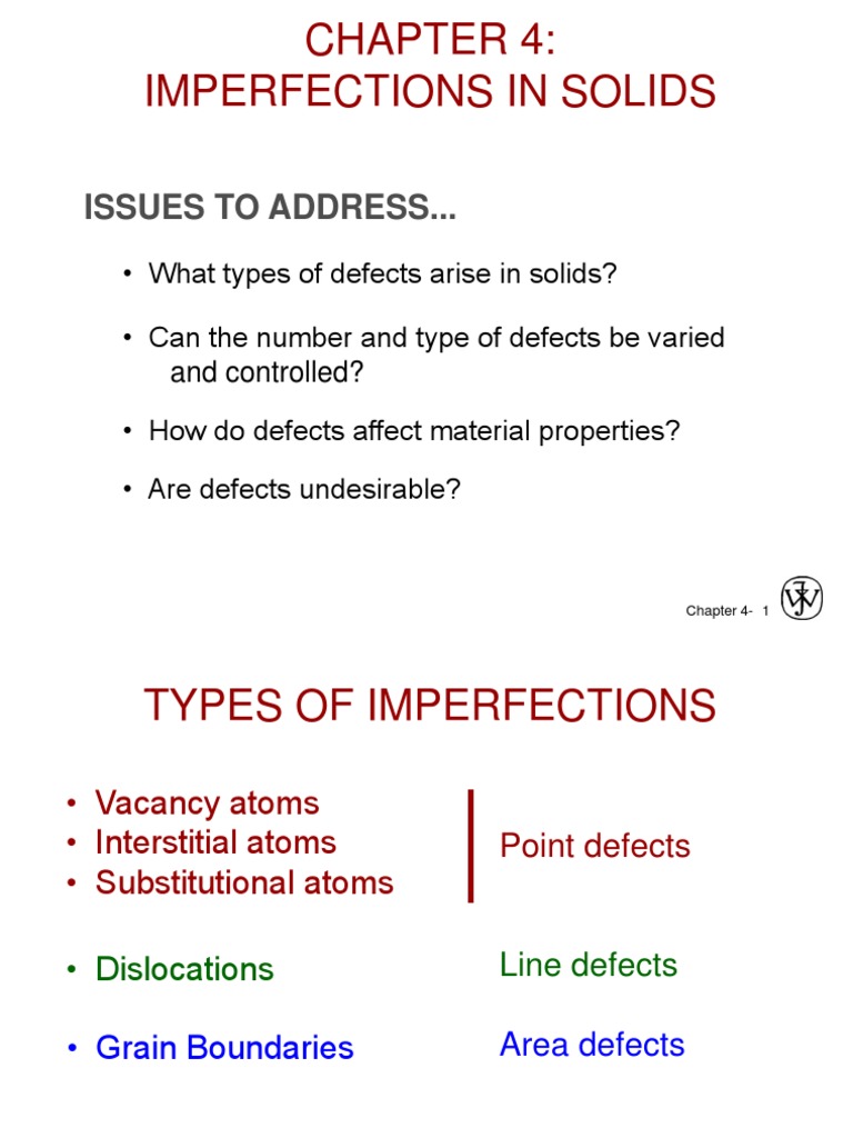 Chapter 04 Avi Defects | PDF | Dislocation | Crystallite