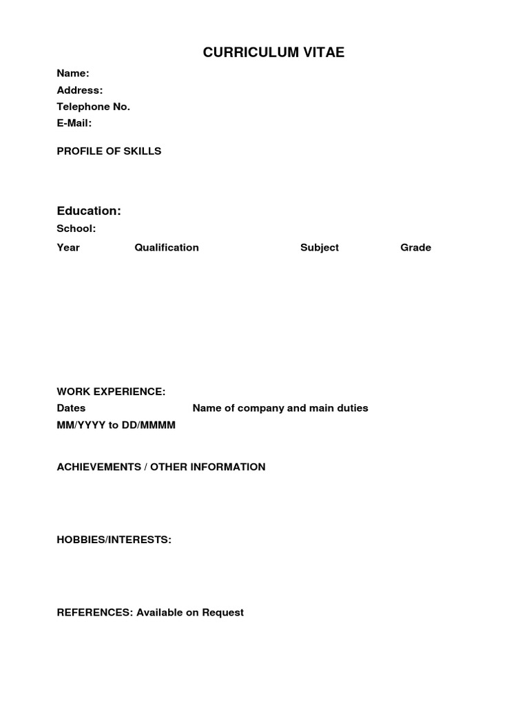 Student CV Example | PDF | Career & Growth | Social Science