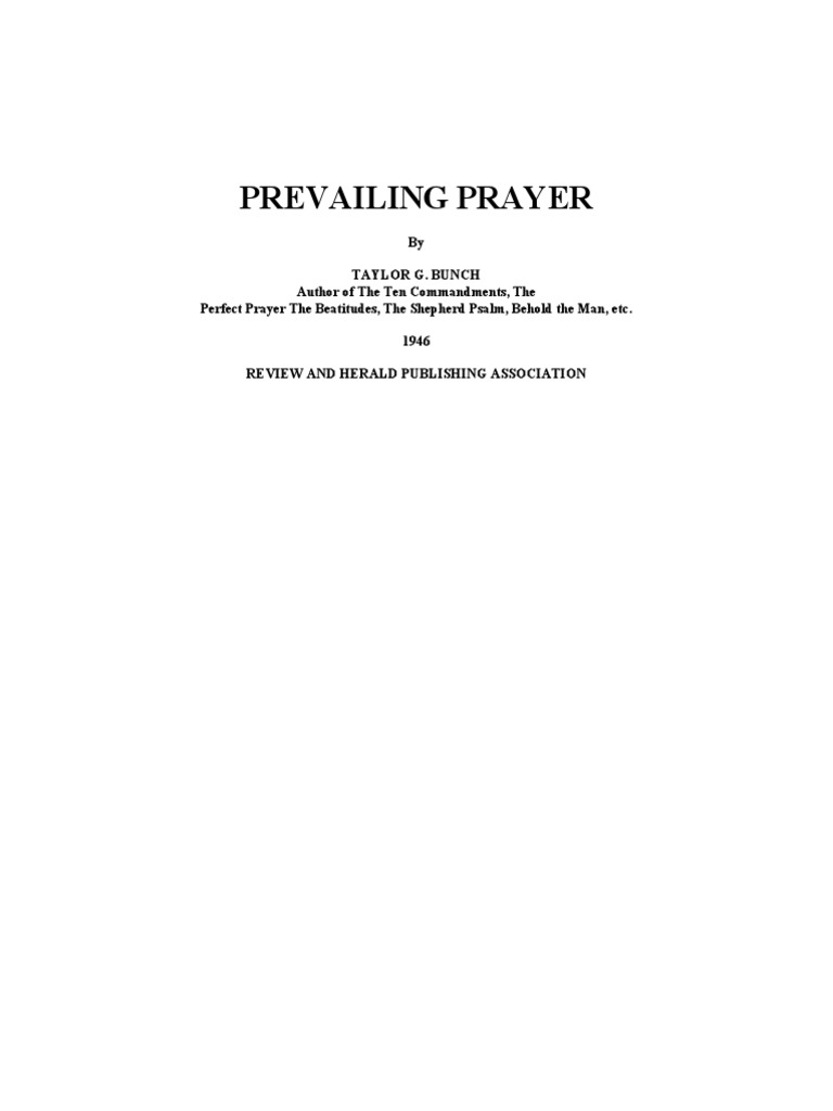 The Power of Prevailing Prayer | PDF | Prayer | Jesus