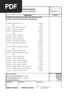 Cash Advance Liquidation Report | PDF | Per Diem | Services (Economics)