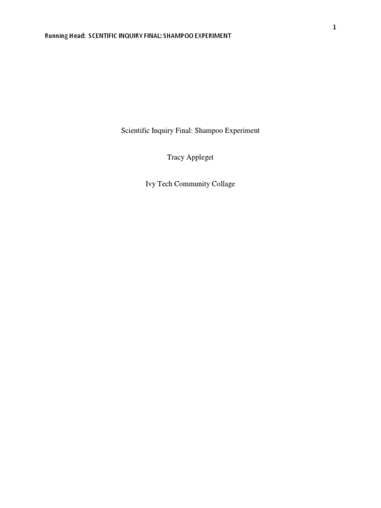 Shampoo Experiment: Color Retention Analysis | PDF | Shampoo | Surfactant