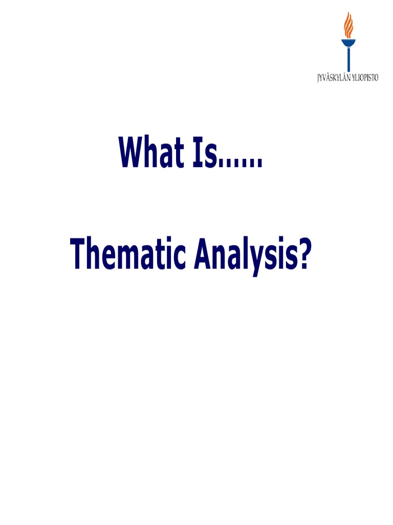 What Is Thematic Analysis? | PDF | Cognitive Science | Cognition