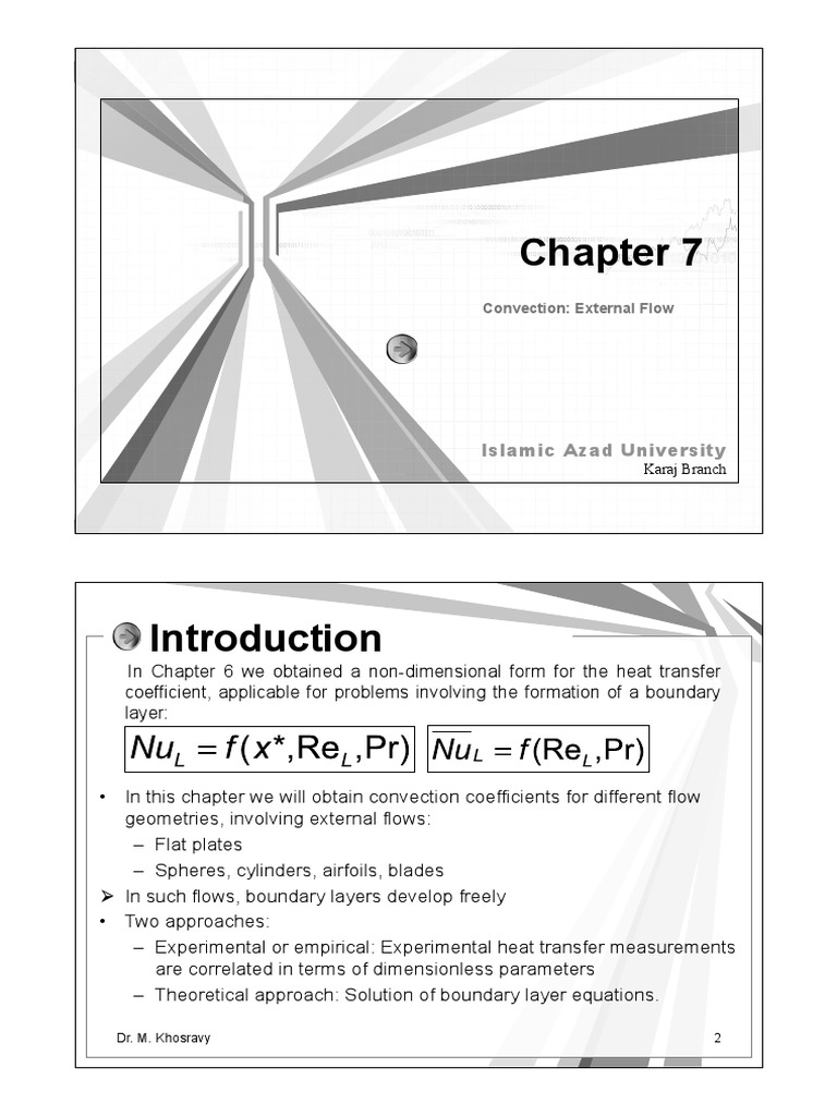 8 Convection External Flow | PDF | Fluid Dynamics | Boundary Layer