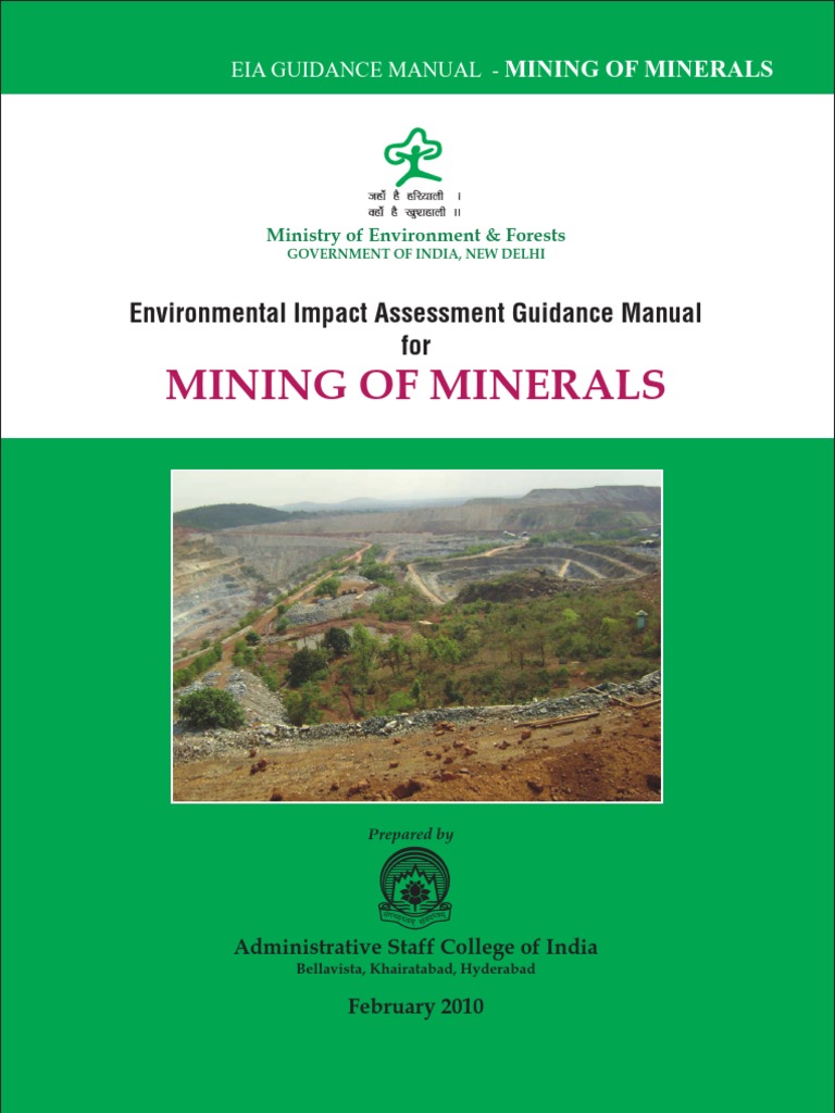 Mining Guidelines Manual For EIA Preparation | PDF | Coal Mining ...