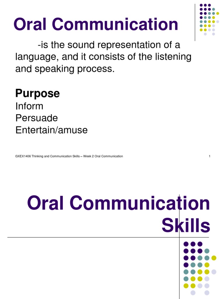 Oral Communication Skills | PDF | Public Speaking | Speech