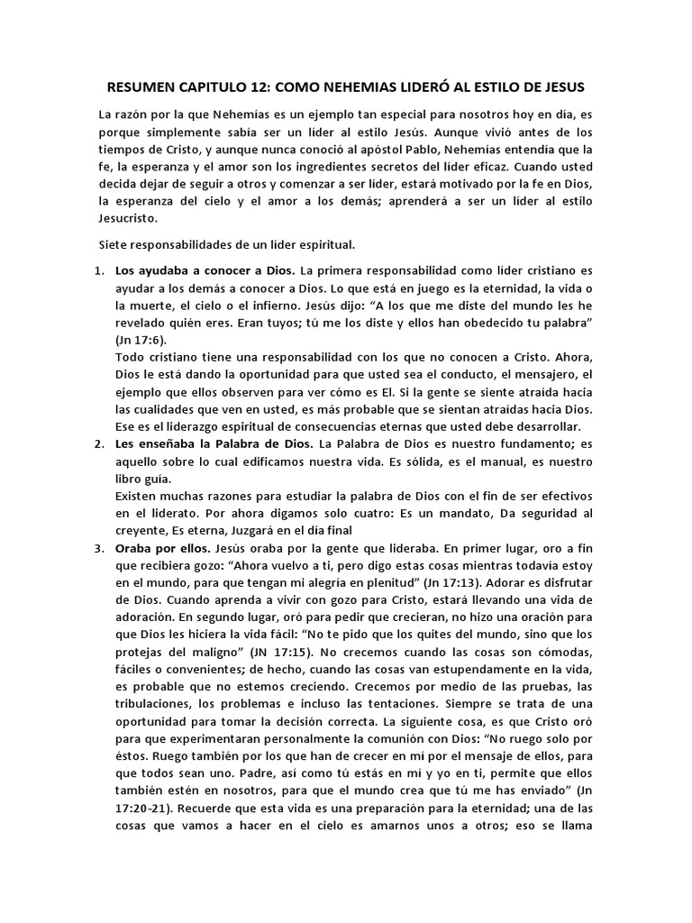 Resumen Capitulo 12 | PDF | Jesús | Cristo (título)