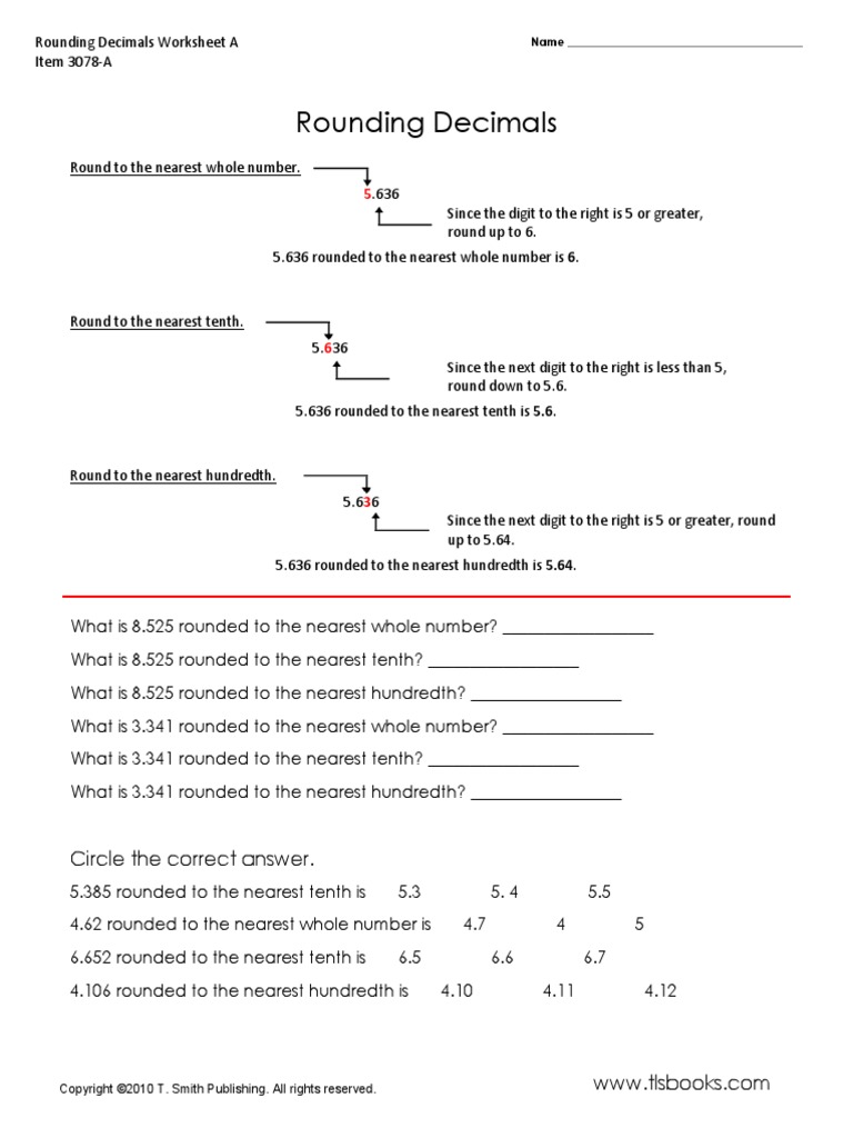 Rounding Decimals Intro | PDF | Arithmetic | Mathematical Notation