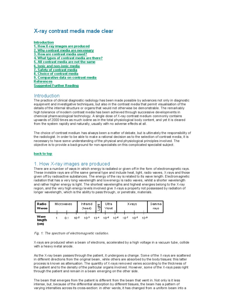 X-Ray Contrast Media Made Clear | PDF | Angiography | Ct Scan