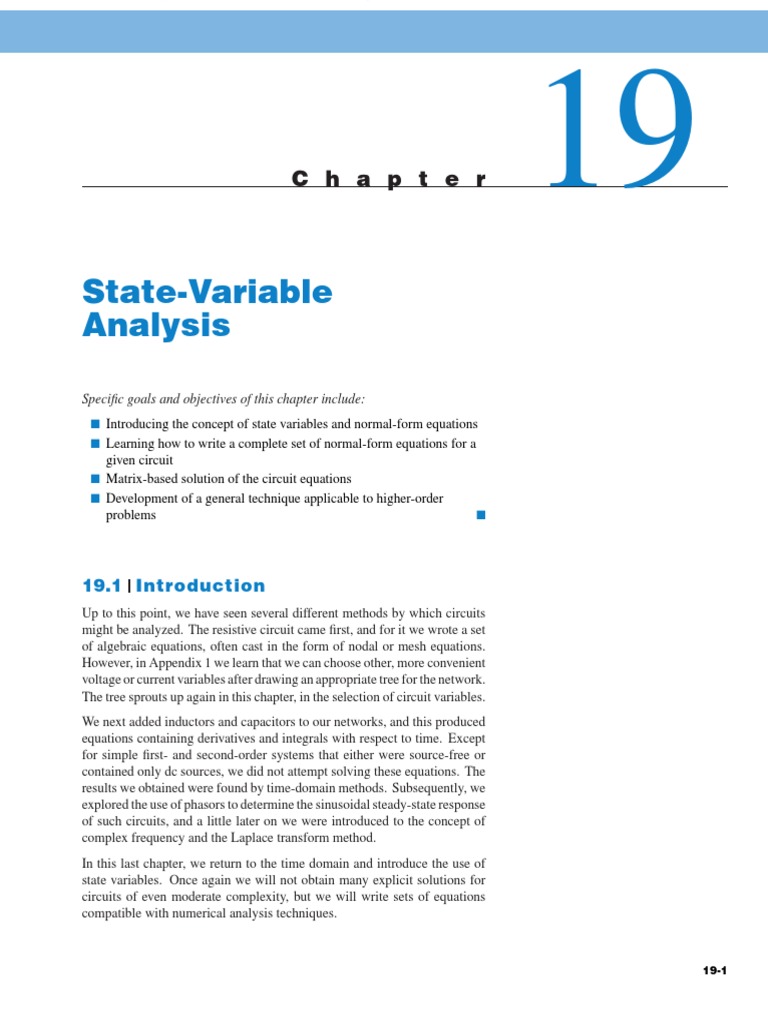 State Variable Analysis | PDF