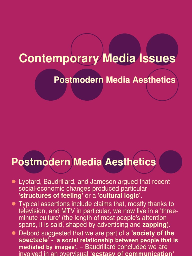 Postmodern Media Aesthetics Guide | PDF | Postmodernism | Narrative