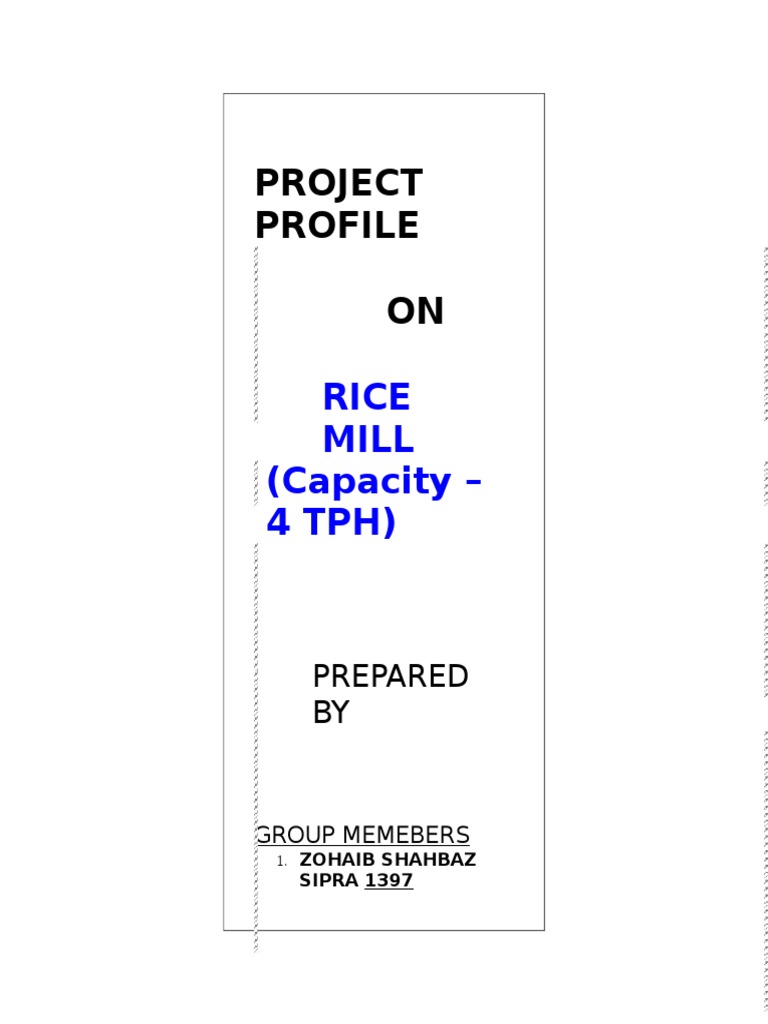Rice Mill COST | PDF | Rice | Natural Resource Management