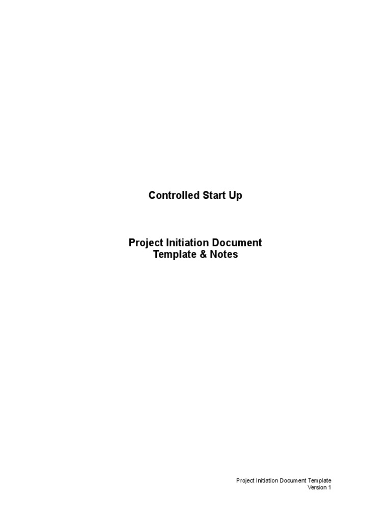Project Initiation Document Template | PDF