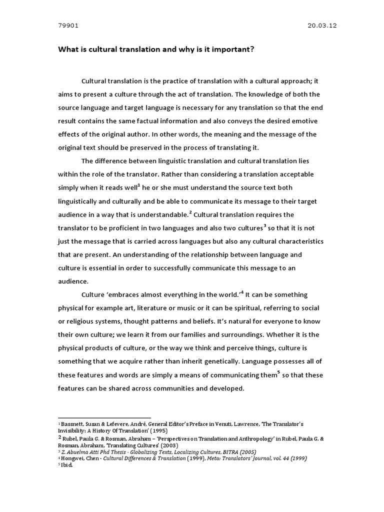 Understanding Cultural Translation | PDF | Translations | Anthropology