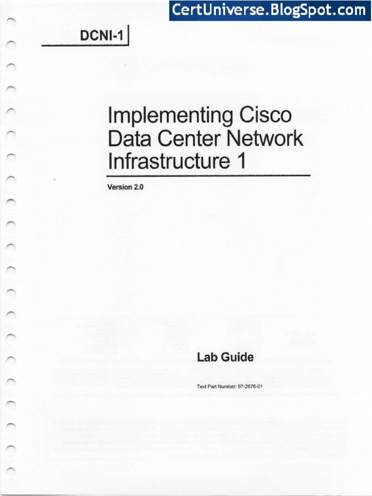 CISCO DATA CENTER NETWORK Lab PDF | PDF