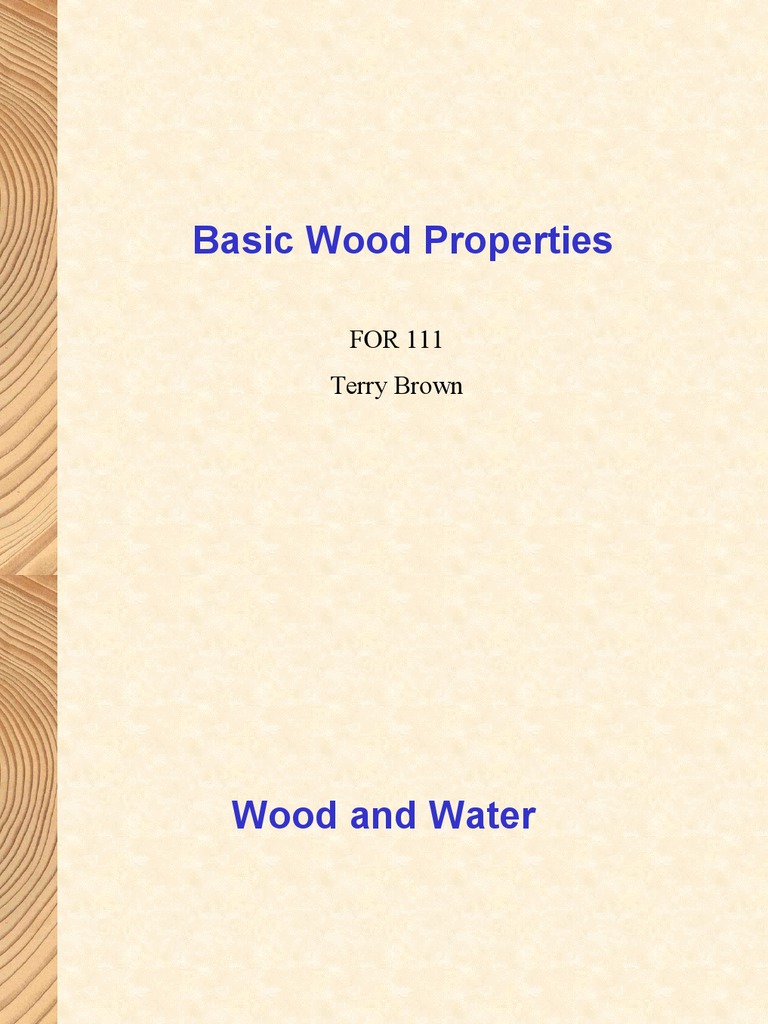 Basic Wood Properties | PDF | Wood | Strength Of Materials